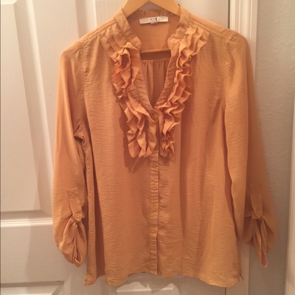 Forever 21 | Tops | Golden Yellow Ruffled Top | Poshmark